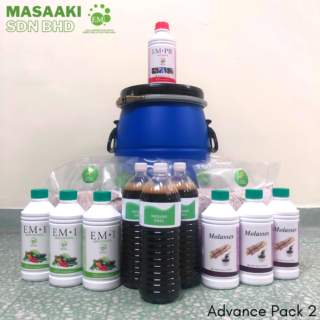 Advance Pack - Natural Organic EM Fertilizer (30 Litre Drum Tong, EM1 ...