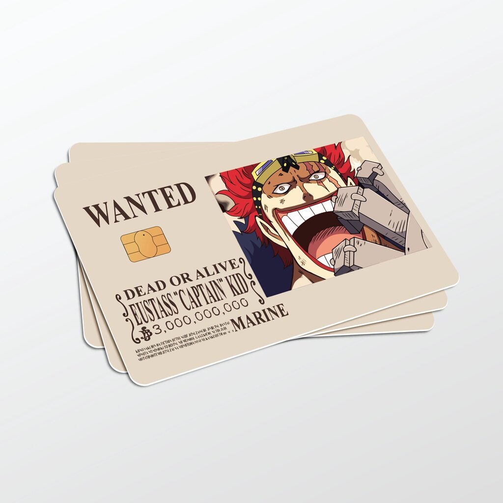 One Piece Wanted Luffy 5 Gear Zoro Wanted Anime ATM Bank Sticker Card ...
