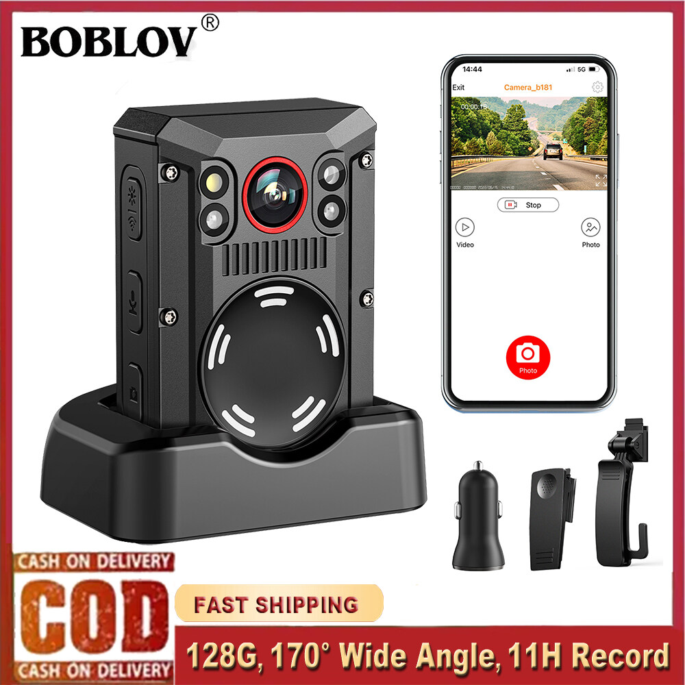 BOBLOV M502B 4K WIFI Body Camera for Police Security, HD 2196P Car Dash ...