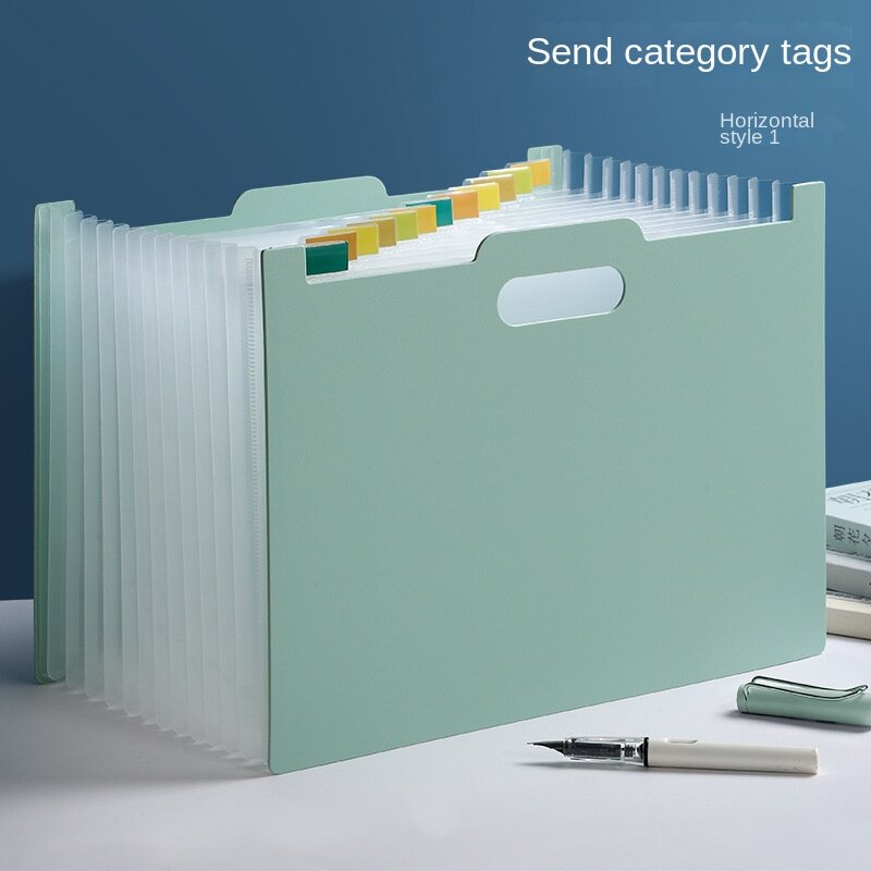 Vertical organ wrapping paper classification storage multi-layer folder ...