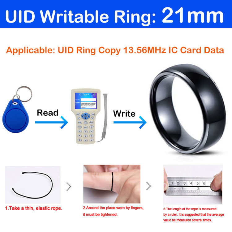 Boland T5577หรือ UID ชิป Rewrite แหวนสำหรับผู้ชายหรือผู้หญิง RFID ...