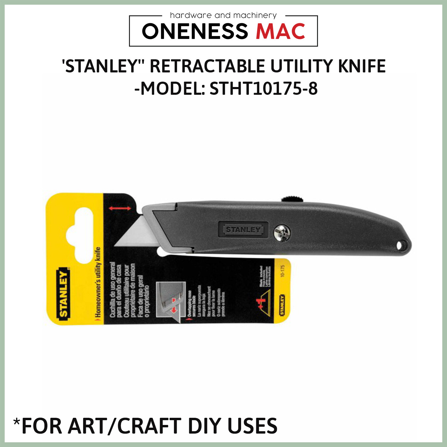 'STANLEY'' RETRACTABLE UTILITY CUTTER -MODEL: STHT10175-8 | Lazada