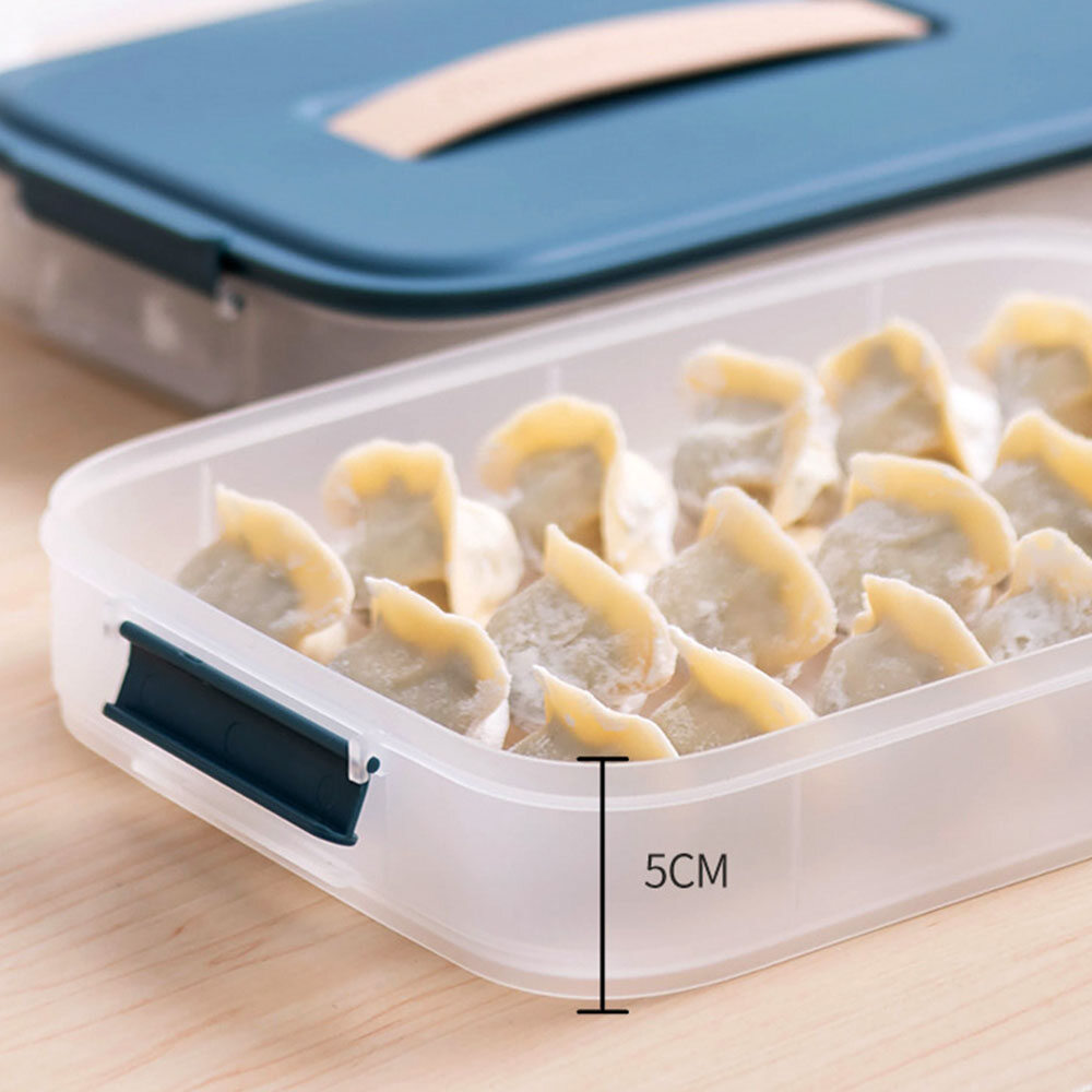 Urallife JJ Household Plastic Dumpling Box Large Capacity Portable Food ...