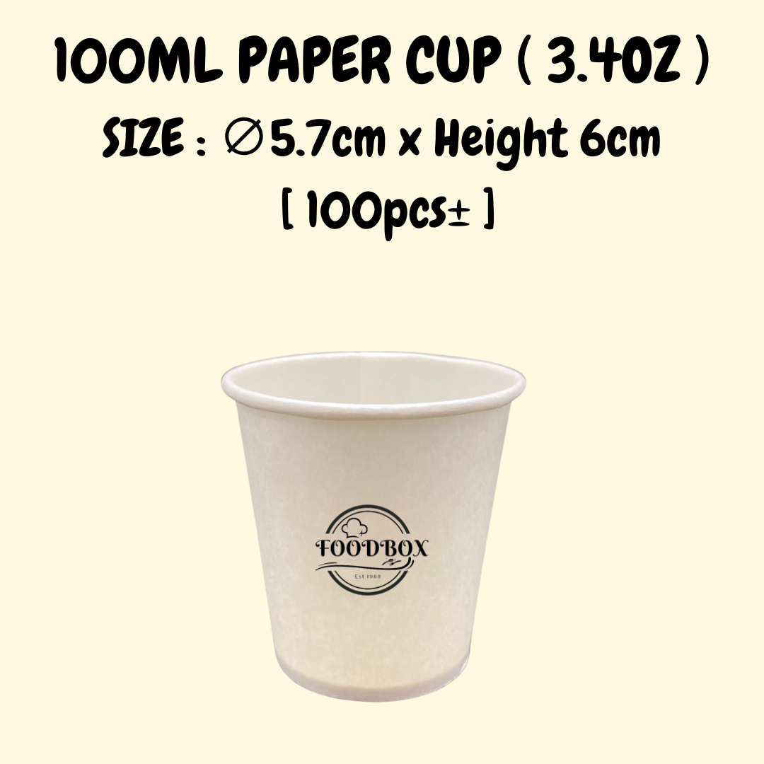 FOODBOX - 30ml / 50ml / 100ml Paper Sampling Cup [White] 100± pieces ...