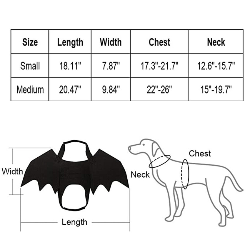 Pet Cat Bat Wings Halloween Party Decoration, Puppy Collar Guide ...