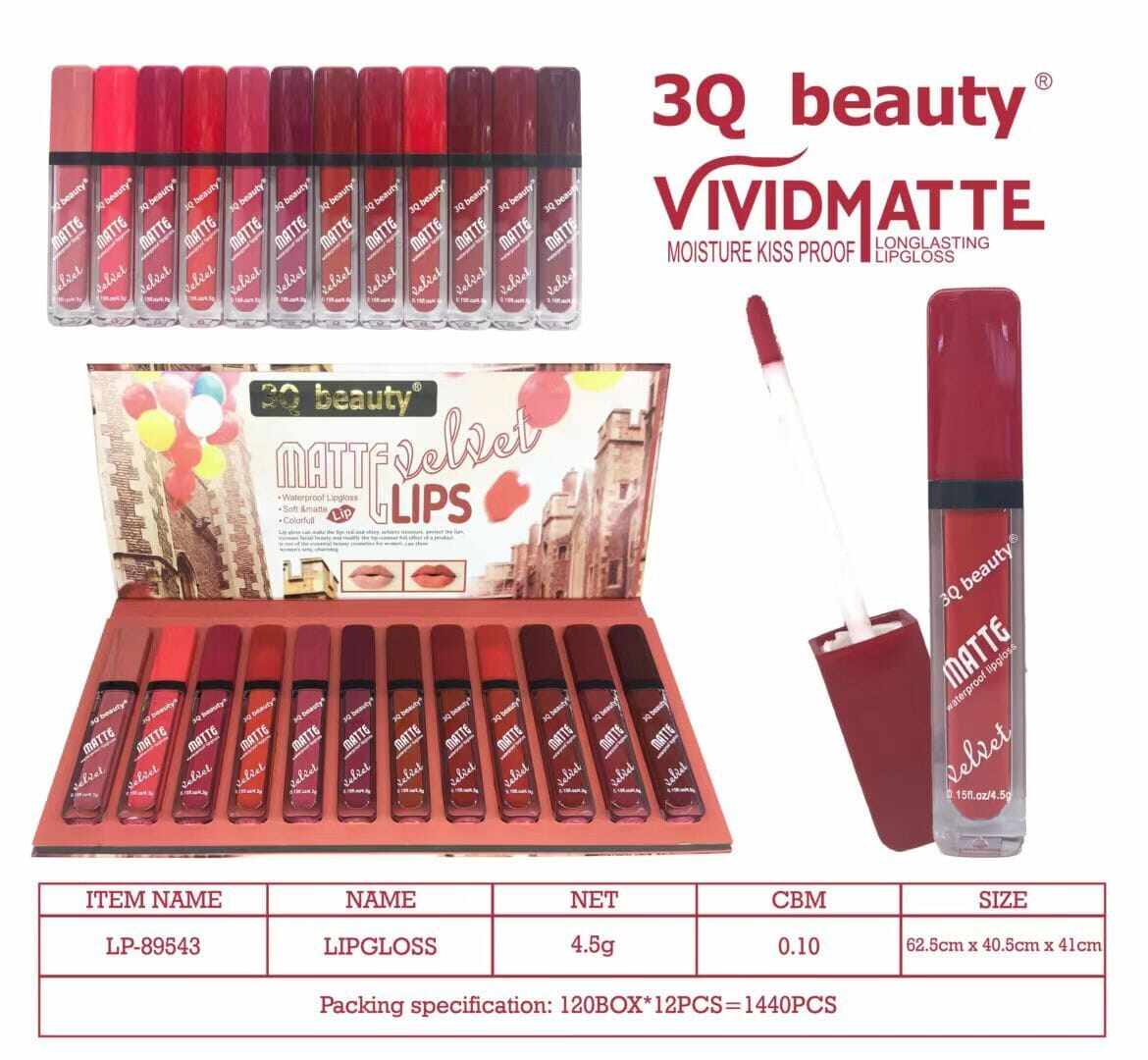 (MY SELLER) 3Q Beauty Lips Gloss Set 美唇光澤唇膏口红套裝 | Lazada