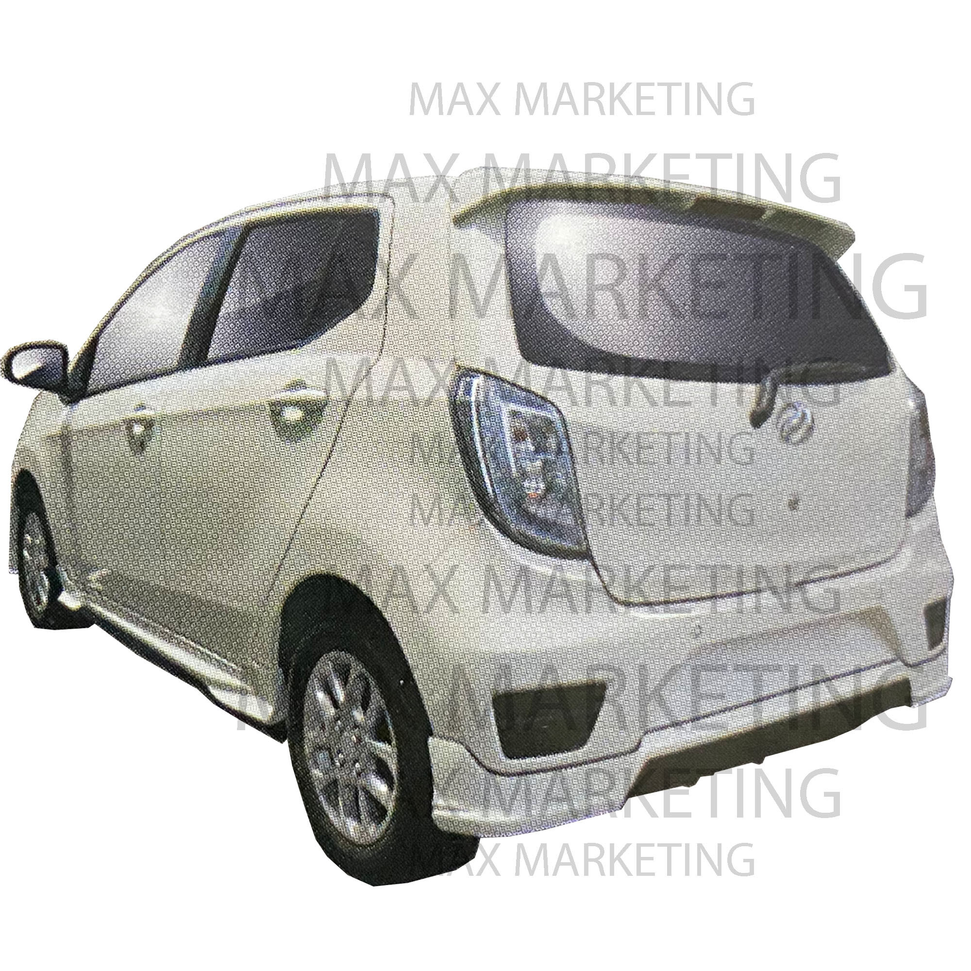 LL7306 (FIBER) PERODUA AXIA 14 G SPEC SPORTIVO V2 SPOILER WITH LED ...