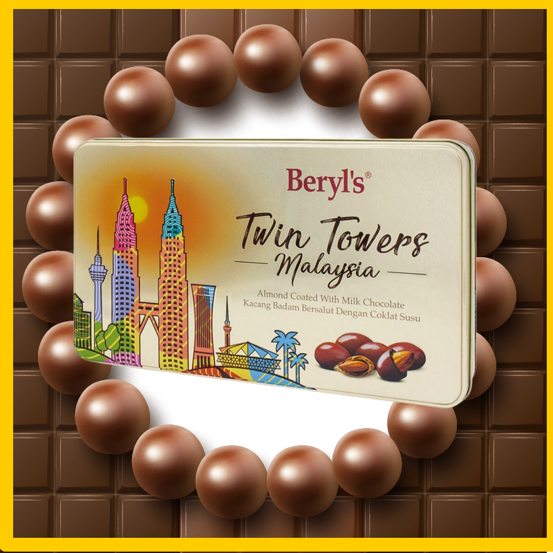 BERYL'S TWIN TOWER ALMOND COATED WITH MILK CHOCOLATE 180G | Lazada