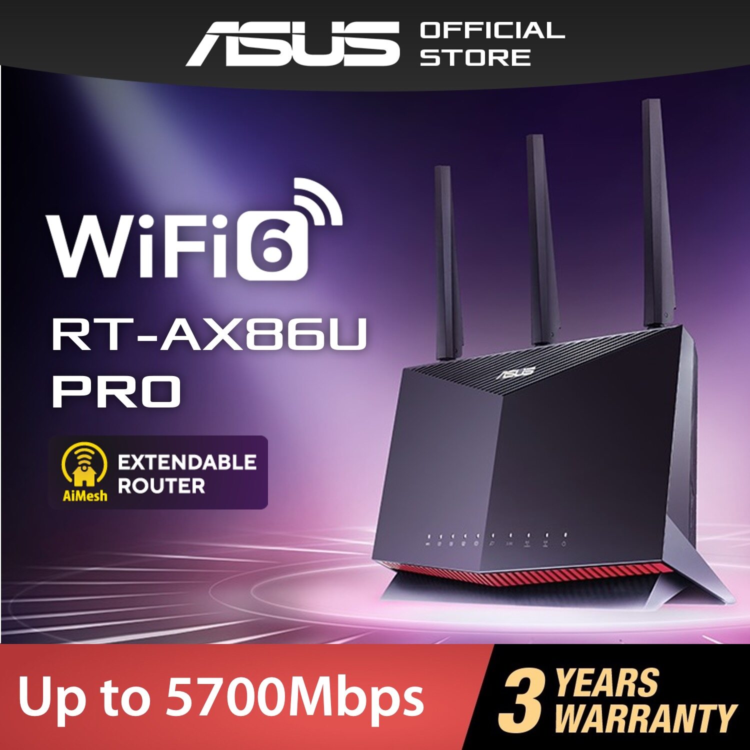 ASUS RT-AX86U PRO WiFi 6 Router AX5700 AiMesh Wireless Router High ...