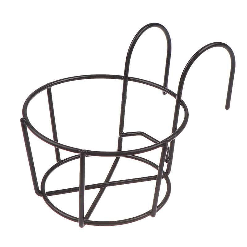 GY Garden Hanging Plant Iron Racks Balcony Round Flower Pot Rack ...