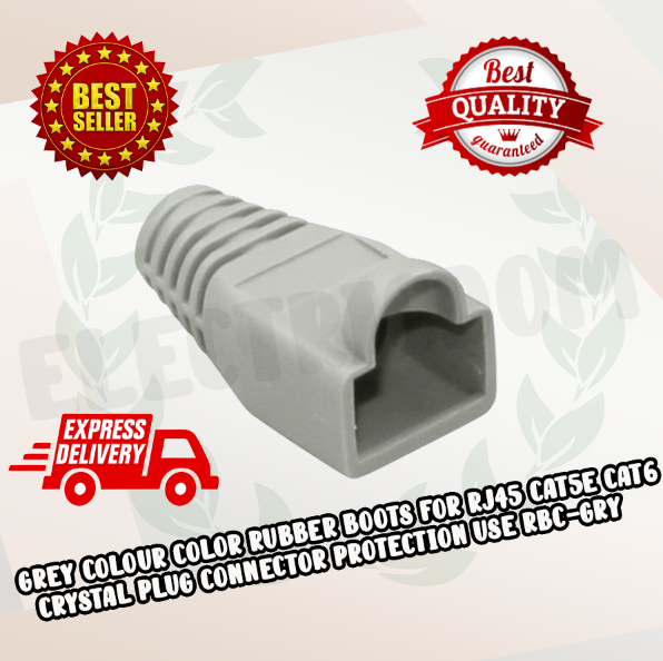 Grey Colour Color Rubber Boots for RJ45 Cat5e Cat6 Crystal Plug ...