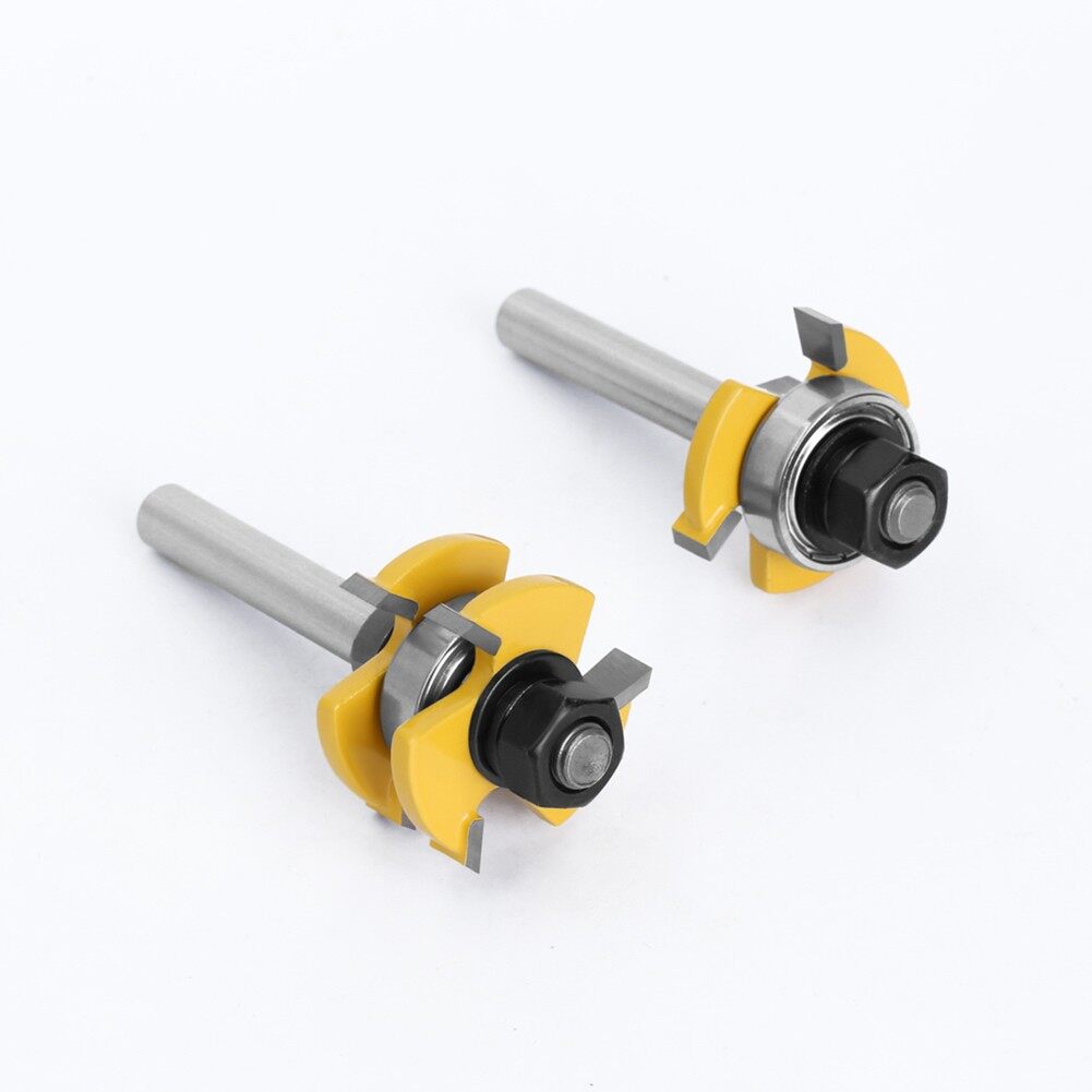8Mm Shank Router Bits Set Joint Assemble Tongue & Groove For Wood ...