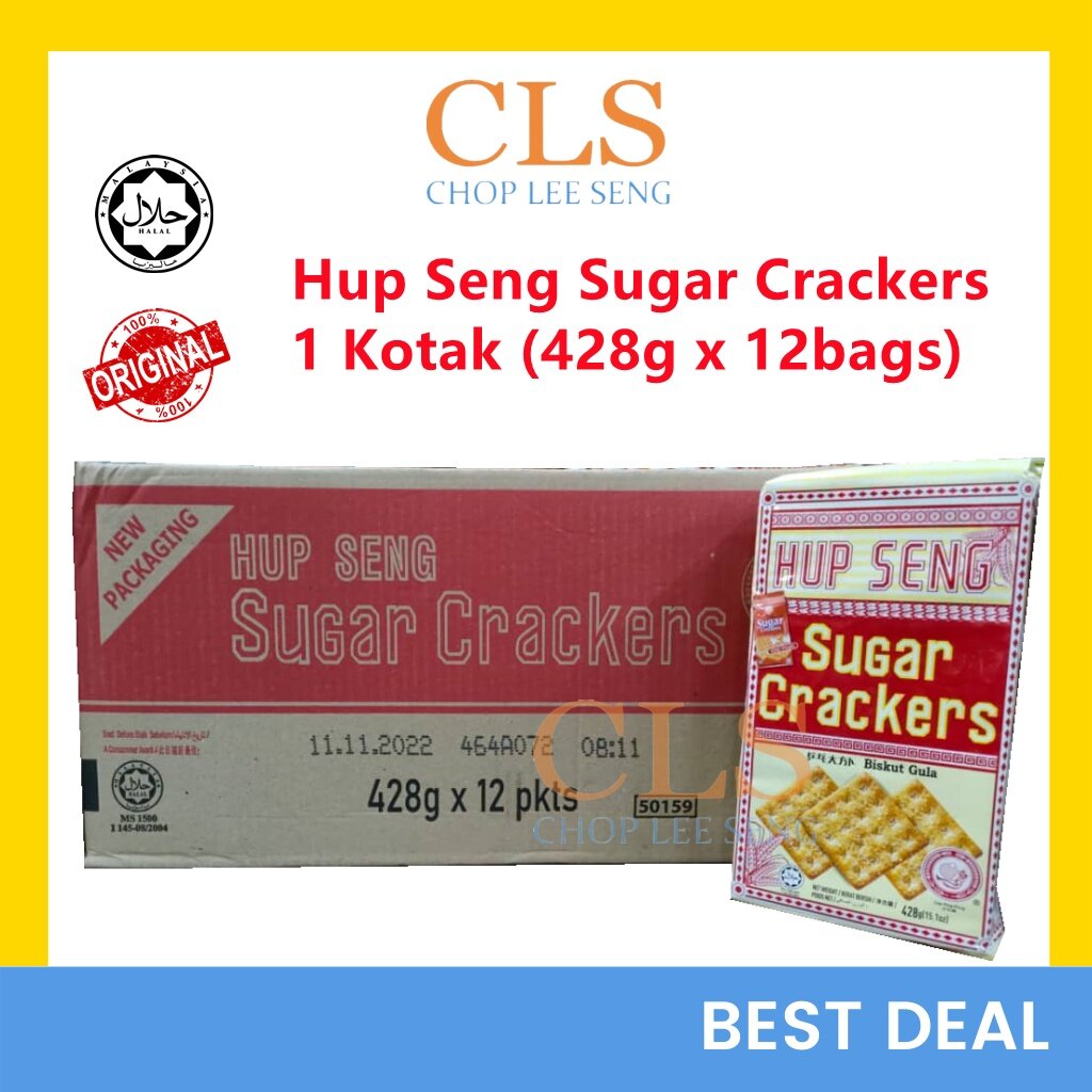 Hup Seng Ping Pong Biskut Tawar Gula Biscuit Cream Sugar Crackers In Dalam Carton Ctn Kotak 428g ...
