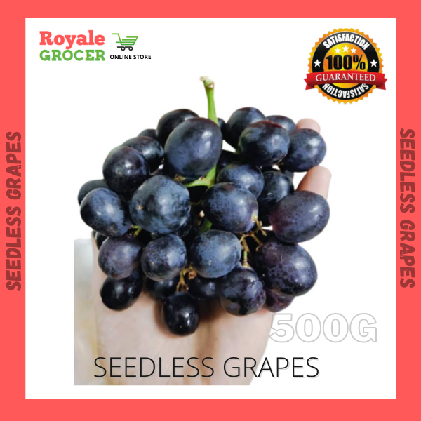 Royale Grocer Fresh Seedless Grapes Anggur Black/Red/Green 葡萄 500gram ...