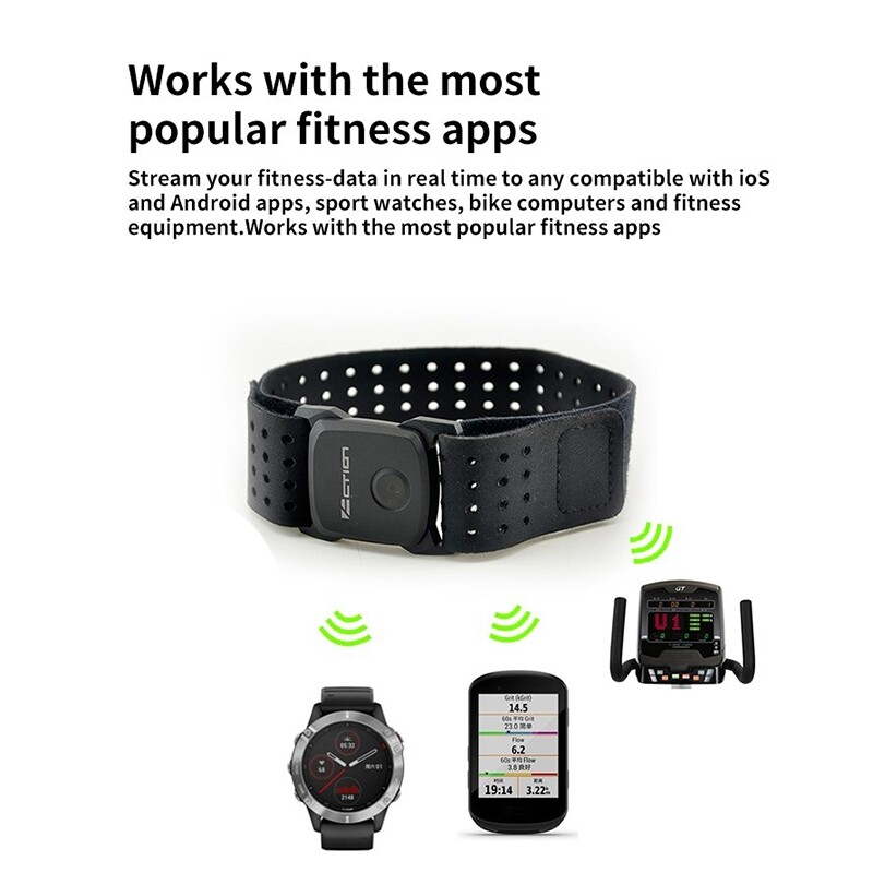 ACTION Heart Rate Sensor Monitor Armband Hand Strap Bluetooth ANT ...