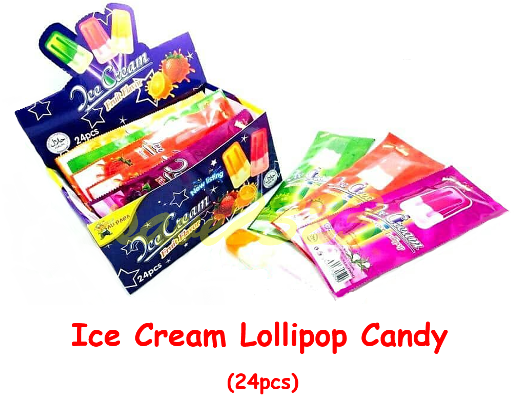 [HALAL] Ali_baba Ice Cream Lollipop Candy (24pcs) | Lazada