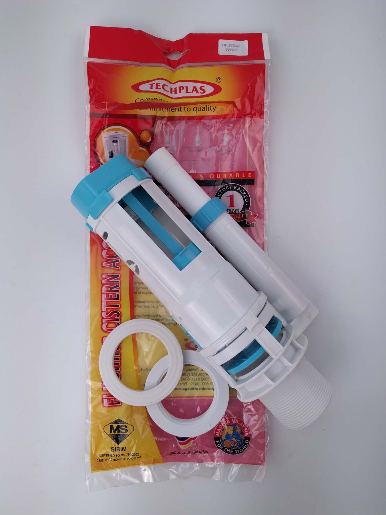 Black HW Techplas Living Cistern Toilet Flush Drain Valve Water Drain ...