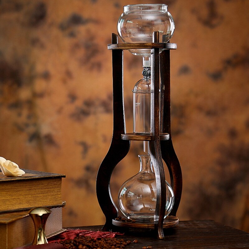Wooden Stand Ice Drop Coffee Pot Cold Brew Coffee Maker Coffee Maker ...