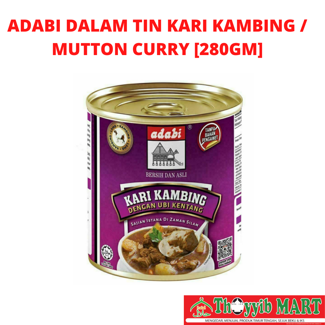 ADABI DALAM TIN KARI KAMBING / Mutton Curry with Potatoes [280GM] | Lazada