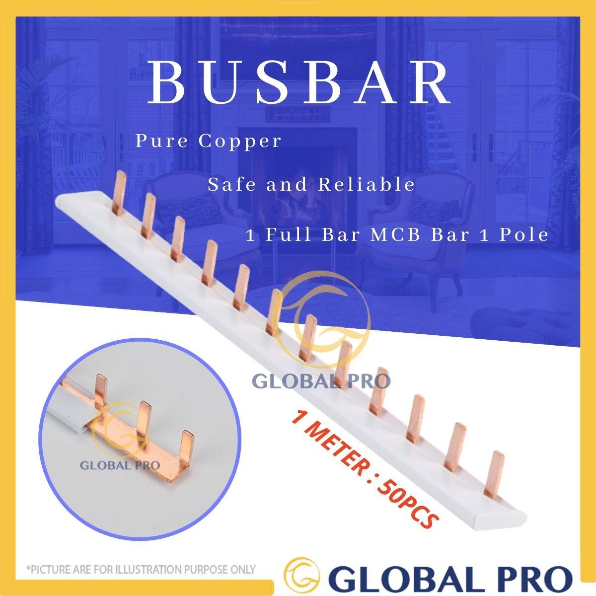 (1 Full Bar ) 1 Pole Full Copper PVC Insulated Mcb Bar/Mcb Bus Bar ...