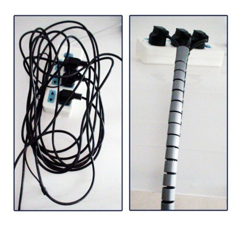 1M 3FT Cable Wire Wrap Organizer Spiral Tube Cable Winder Co - noiperss ...