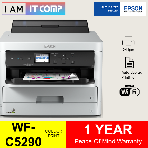 Epson Workforce Pro WF-C5290 Network Color Printer ( WFC5290 / C5290 ...