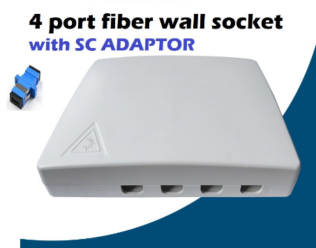 Fiber wall socket 4 ports with SC adapter (Malaysia Stock) | Lazada