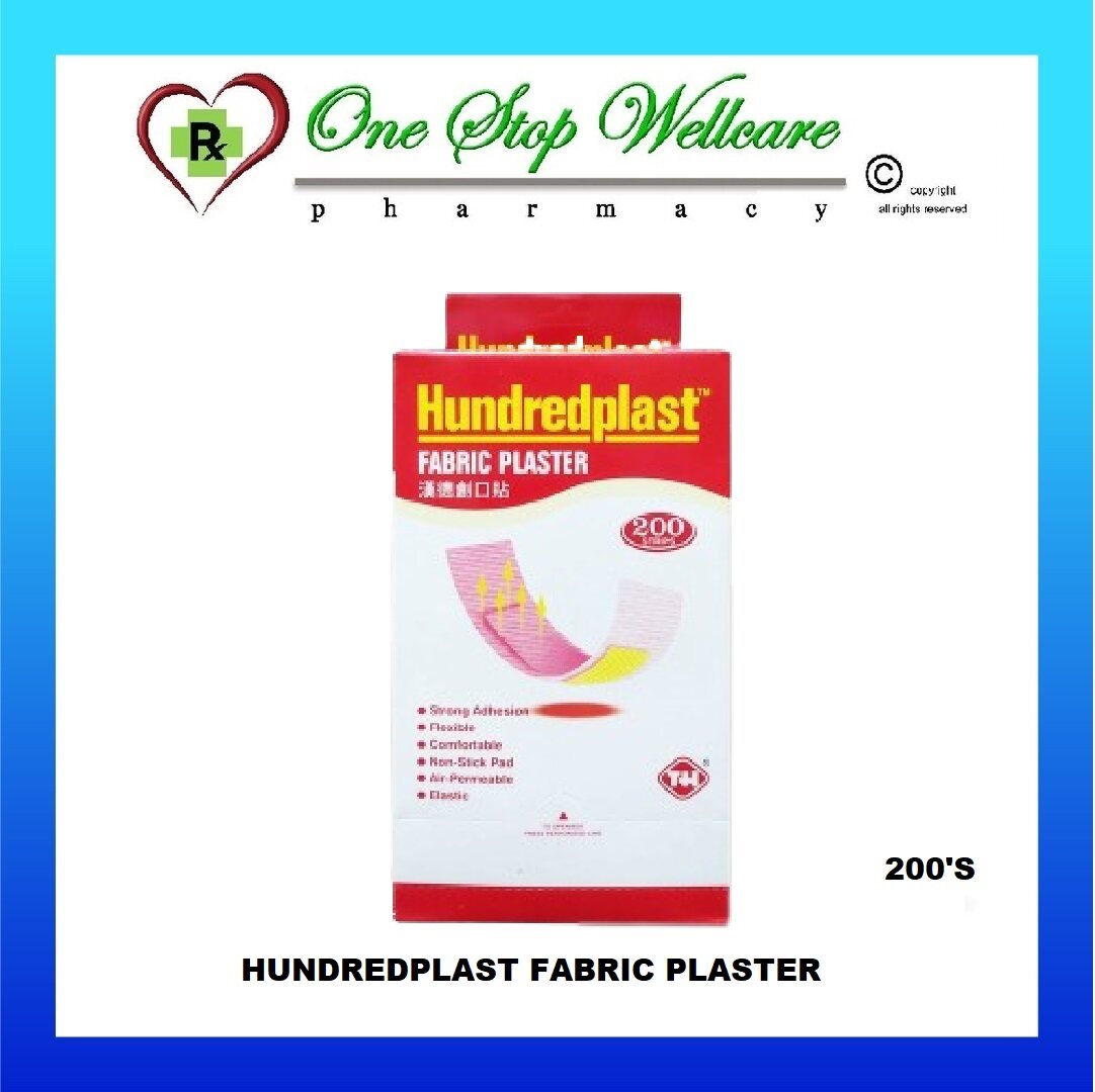 HUNDREDPLAST FABRIC PLASTER 20'S / 100'S / 200'S (1 BOX) | Lazada