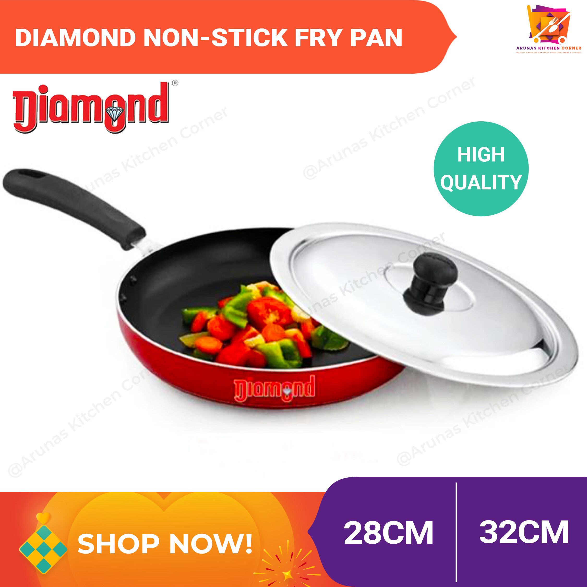 Diamond Non-Stick Fry Pan - NS0013 | Lazada
