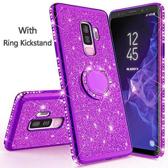 For Samsung Galaxy S8 Plus Bling Glitter Silicon Soft Case with Diamond ...