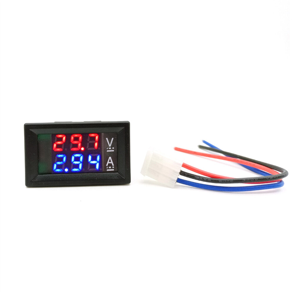 diymore DC100V 50A/DC/100V/10A Voltmeter Ammeter LED Amp Dual Voltage ...