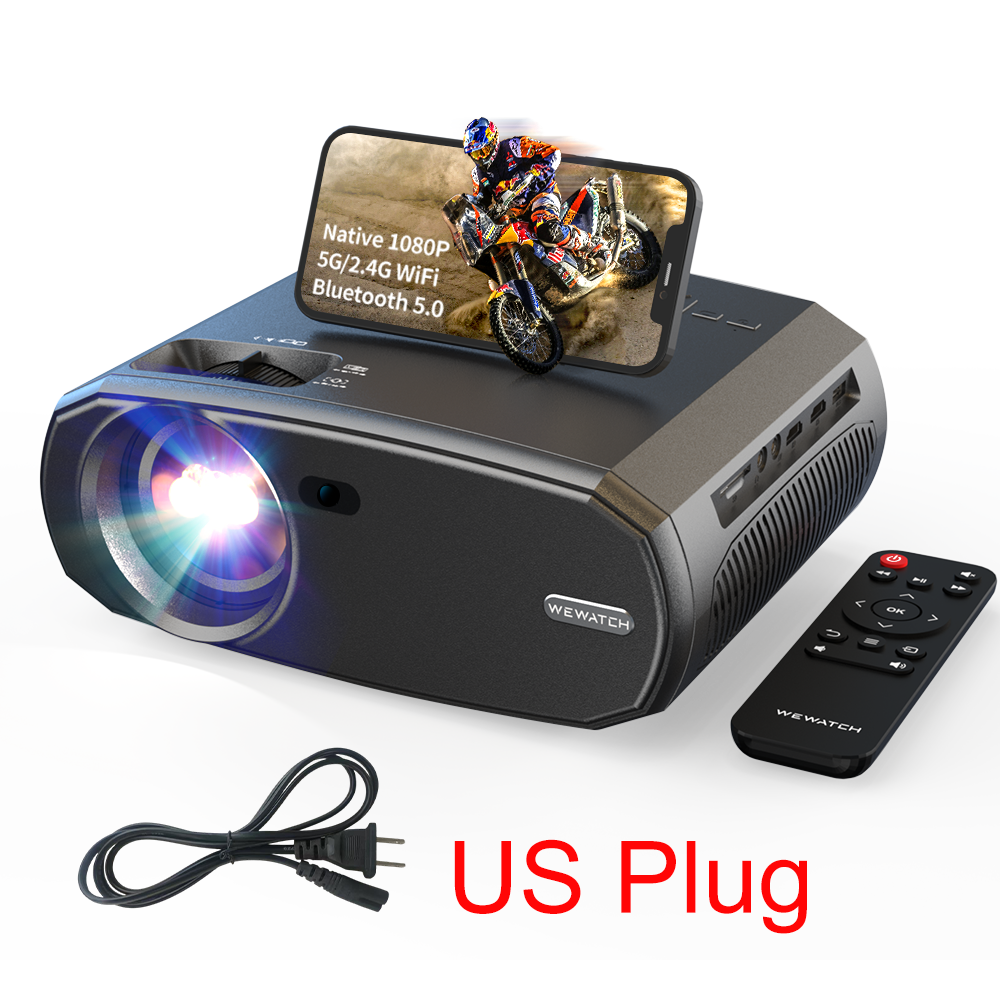 WEWATCH V50 Portable 5G WIFI Projector Mini Smart Real 1080P Full HD ...