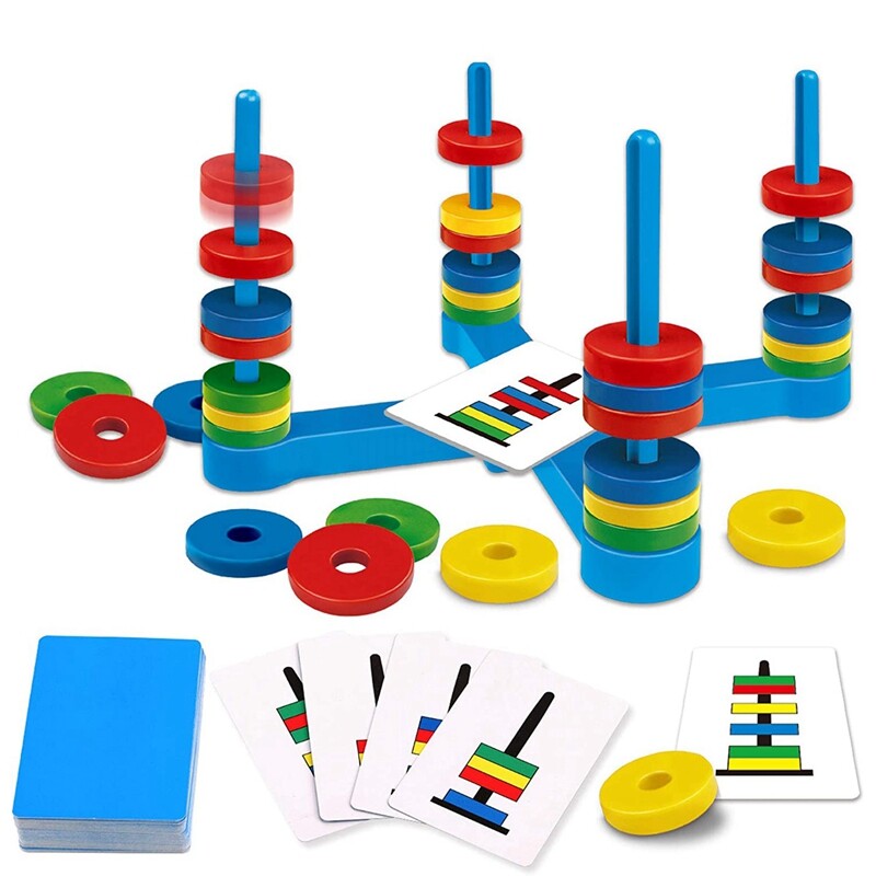 Board Game Magnetic Ring STEM Toy Matching Card Game Learning Toys for ...