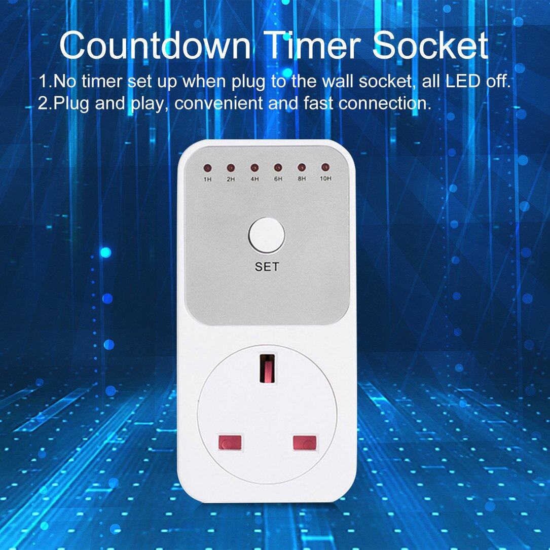 YKTOP Mini LED Countdown Timer Switch Socket Outlet Plug-in Time ...