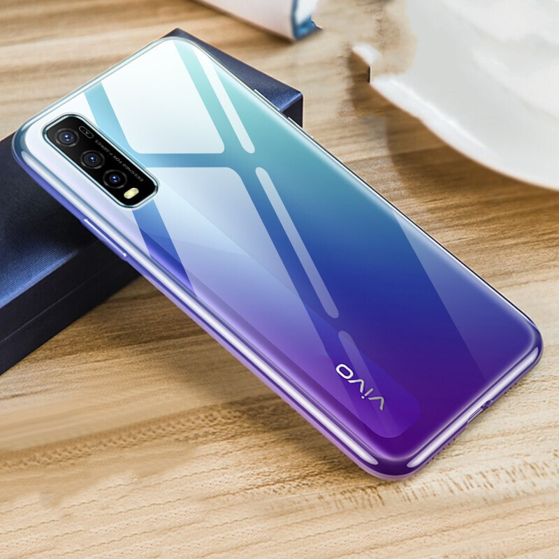 เคสยางซิลิโคนใสบางนิ่มสำหรับ Vivo Y12S V2026 V2033 V2069,เคส CP กันรอย ...