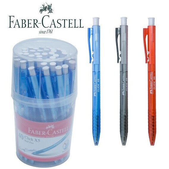 FABER CASTER BALL PEN CLICK CX5 (BLACKBLUERED) | Lazada