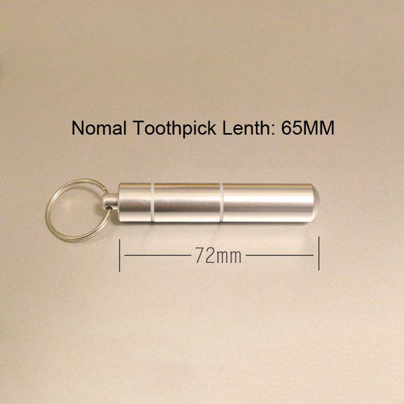 New Fashion Portable 1PCS Metal Pocket Toothpick Holder with Keychain ...