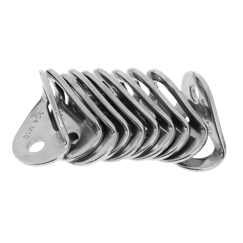 10 Pcs Lightweight 3/8'' 25KN 304 Stainless Steel Bolt Hanger for Belay ...