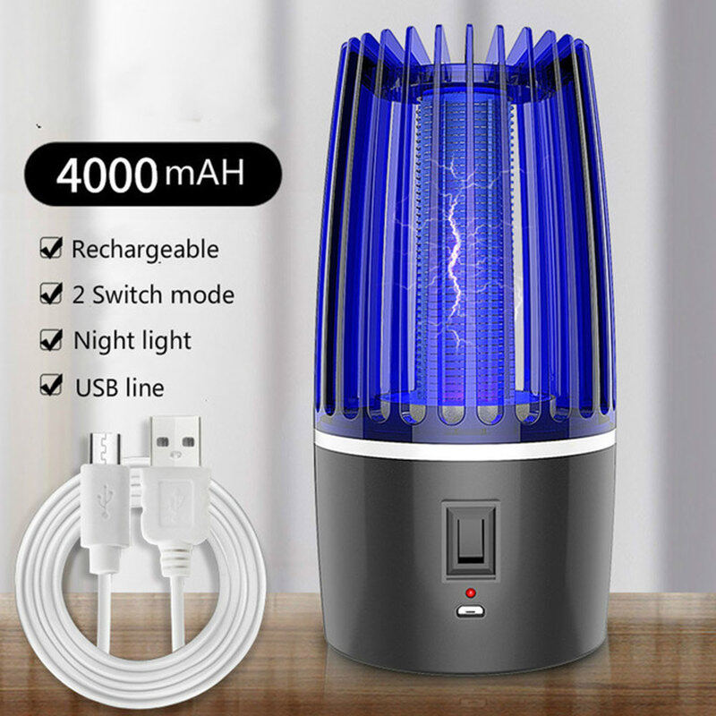 Rechargeable 4000 mAh Portable 2 in 1 Mosquito Insect Killer Trap LED ...