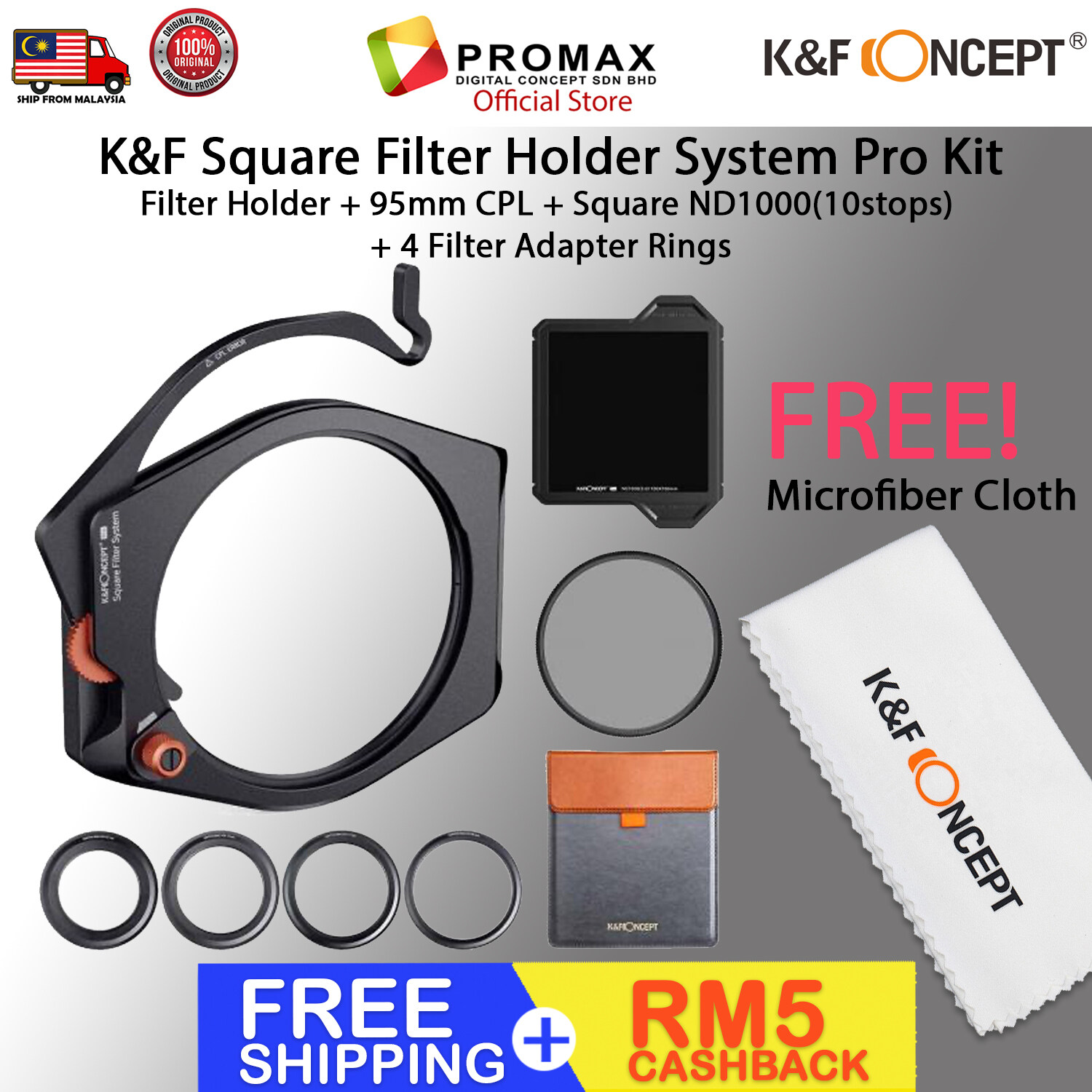 K&F Concept Square Filter Holder System Pro Kit at Daryl Pulver blog