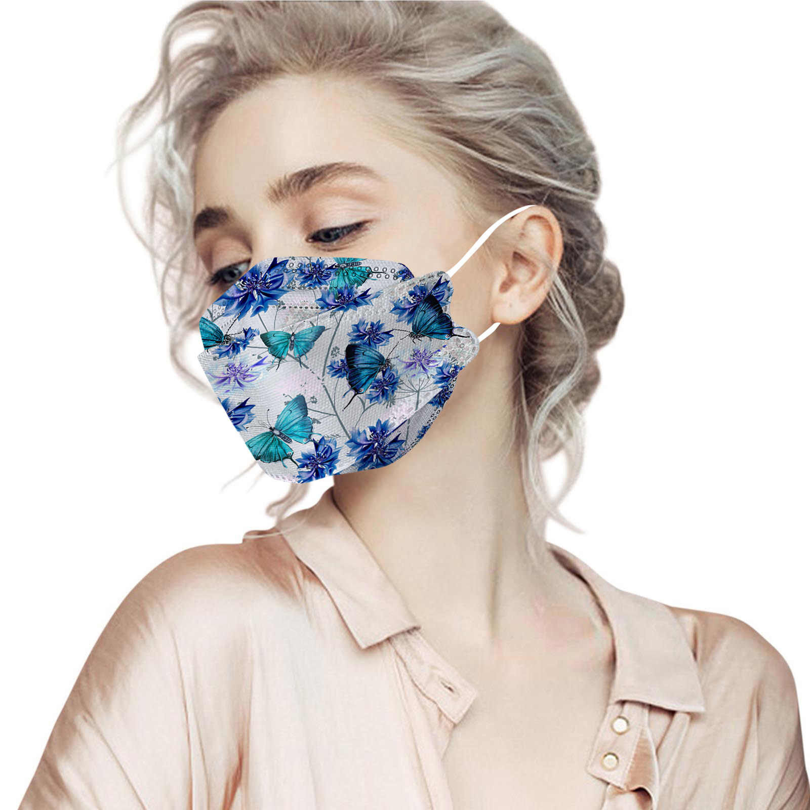 5PCS KF94ผู้ใหญ่ผีเสื้อพิมพ์กลางแจ้งป้องกัน FishMask FaceMasks - fdhkd ...