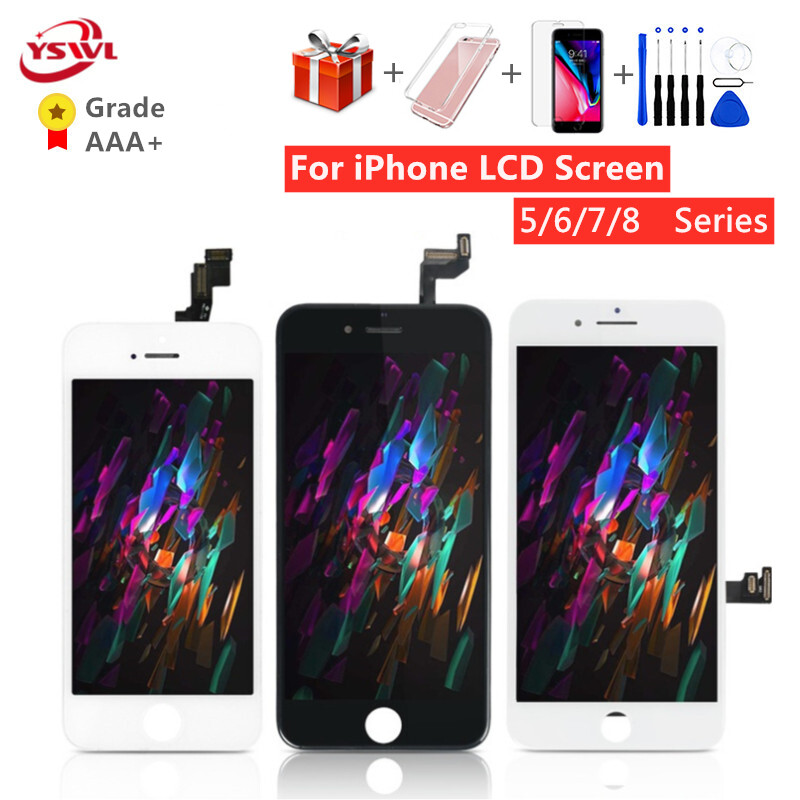 หน้าจอ LCD สำหรับ iPhone 5 5S Iphone 6 6sp 7 8 Plus ใหม่3D หน้าจอสัมผัส Full Assembly แผงหน้าจอ ...