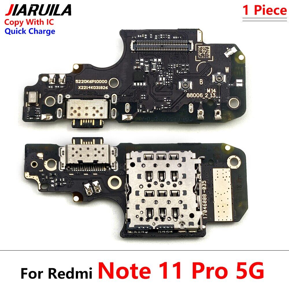 10ชิ้นล็อตRedmi Note 11 Pro 5G ใหม่ USB Power Charging Connector Board ...