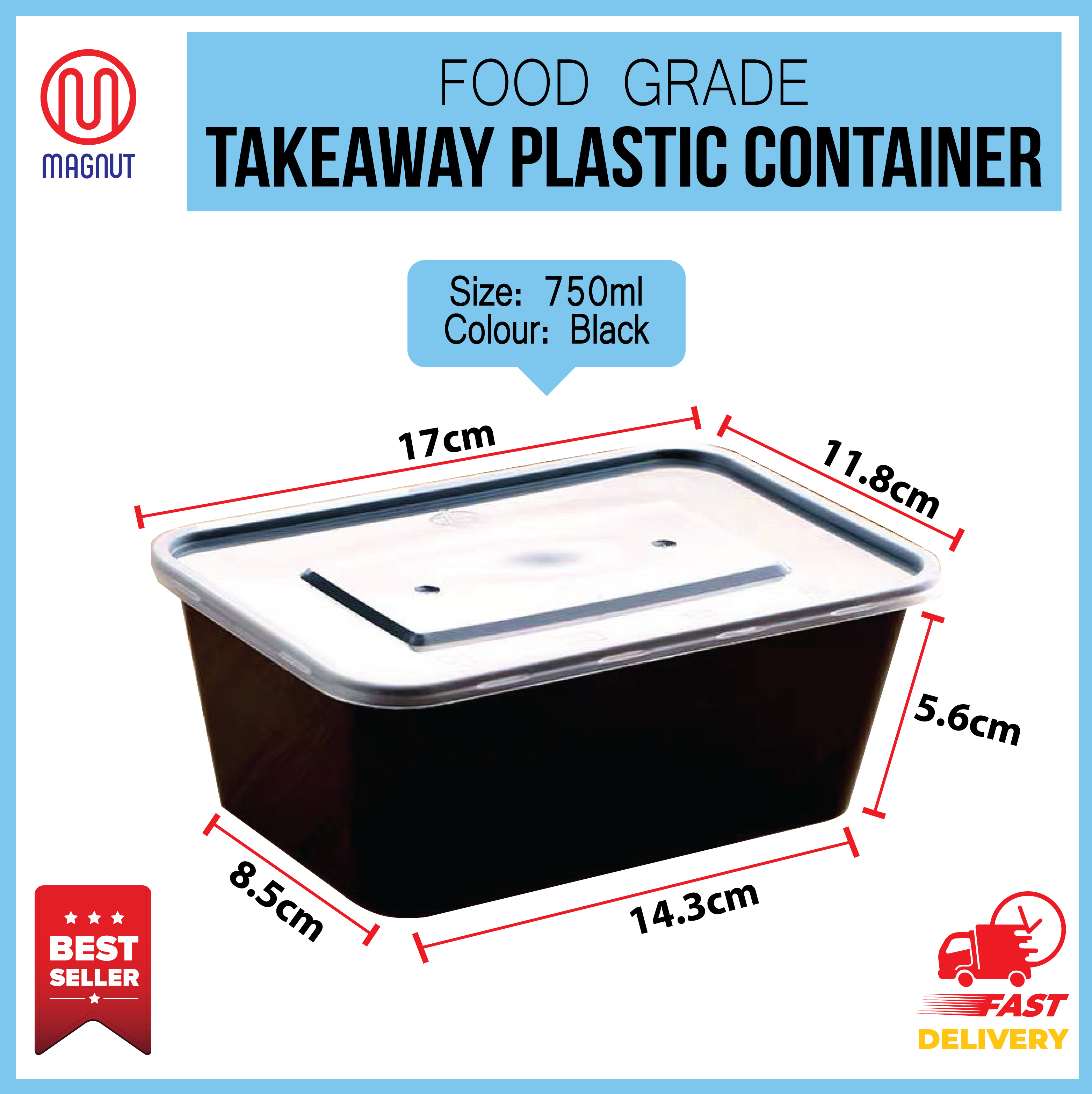 750ML Food Grade Take Away Container / Microwave Disposable Plastic ...