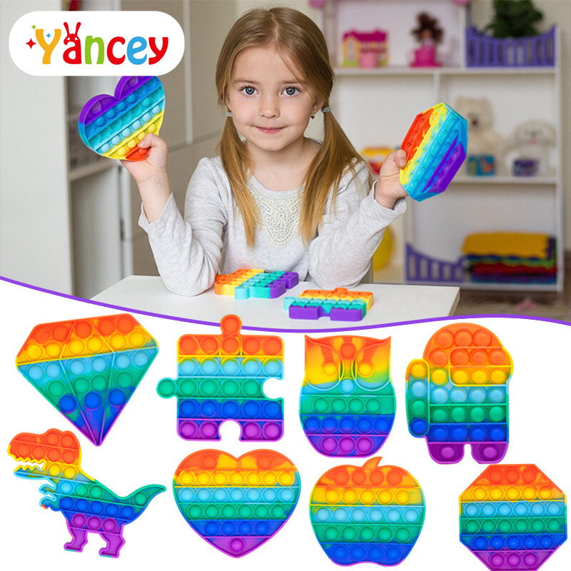 ของเล่นบีบอัดซิลิโคน Pop Ti ของเล่นกดฟอง Fidget ของเล่นการรับรู้การฝึก ...