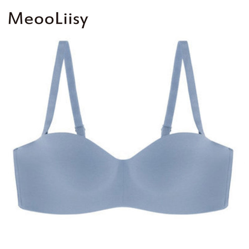 MeooLiisy Strapless Multi-Way Bras Non-Slip Thin Cup Brassiere Seamless ...