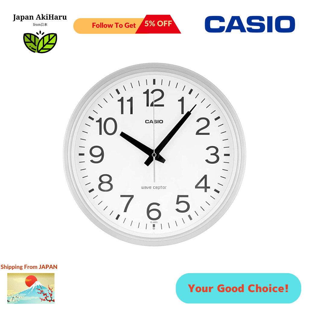 CASIO (Casio) Hanging Clock Radio Clock Silver Analog Standard Night ...