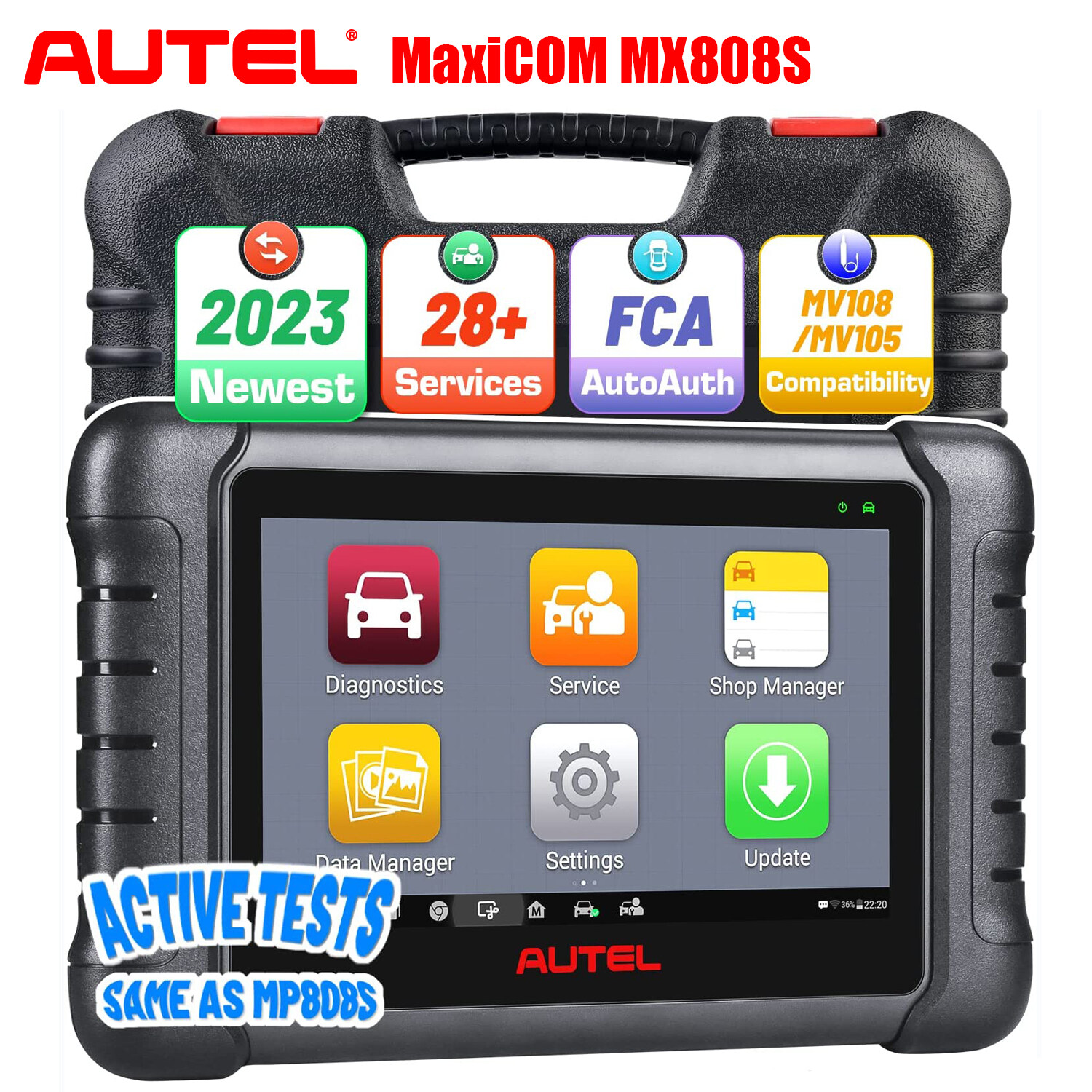 Autel MaxiCOM MX808S 7 Inch OBD2 Full System Scanner,OBD2 Scanner,Car ...