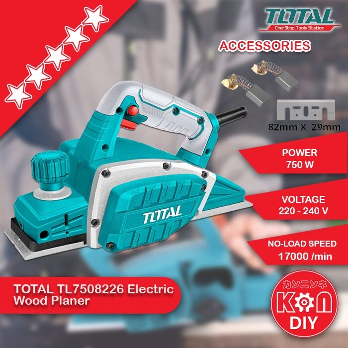 KNN-DIY TOTAL Electric Wood Planer 750w [ Aluminium Base ] ketam kayu ...