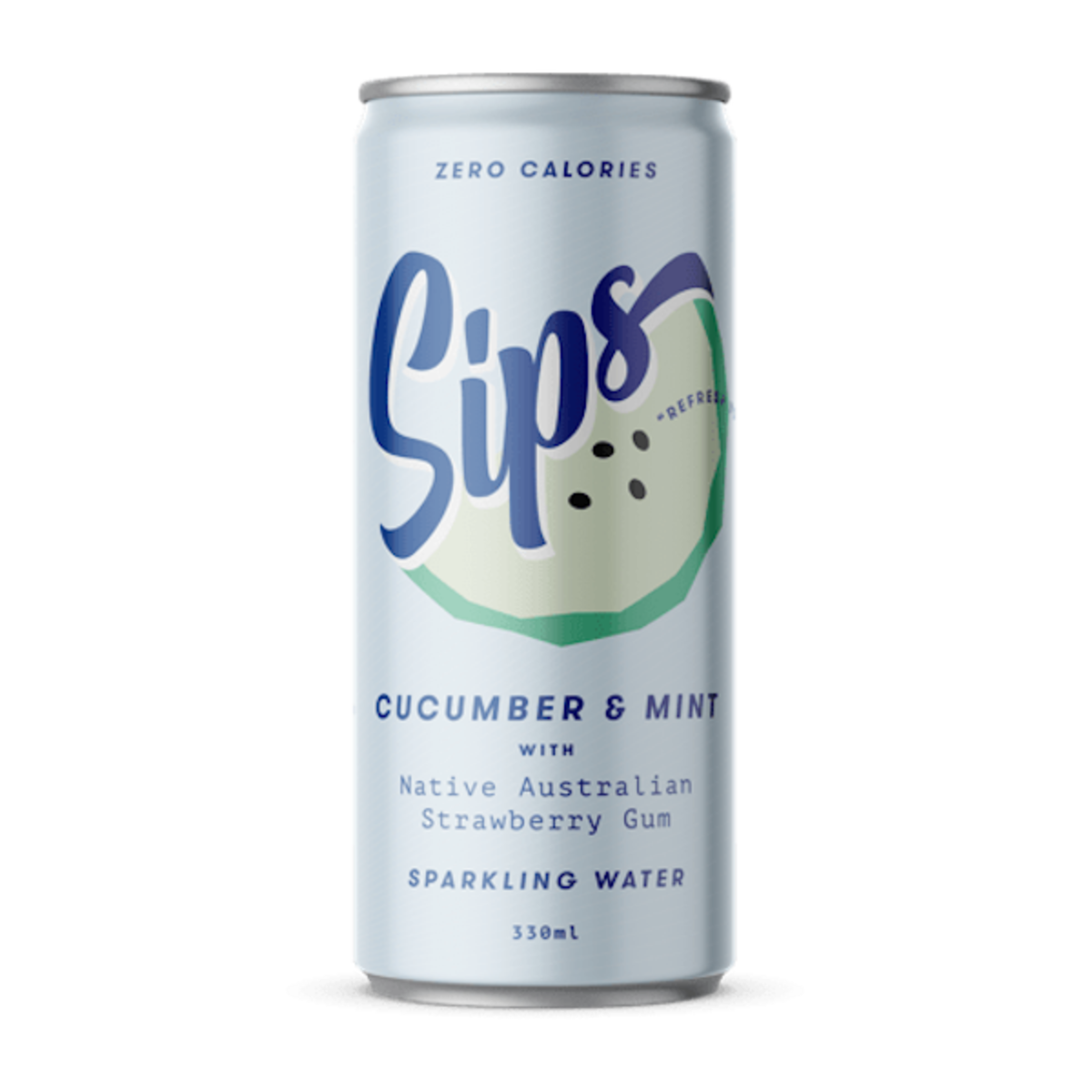 Sips Aussie Sparkling Water Cucumber Mint 4x330ml Cans | Lazada